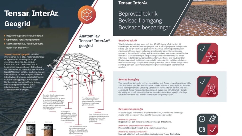 Tensar InterAx Geogrid lanseras i Sverige 2023 - GeoSkills